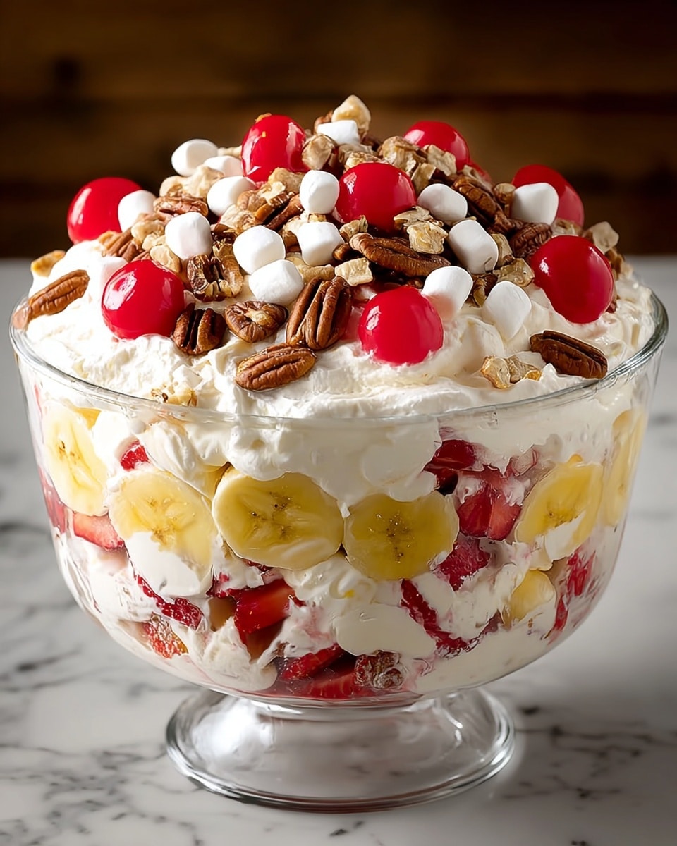 Banana Split Fluff Salad – Delightful Fruity Dessert Recipe